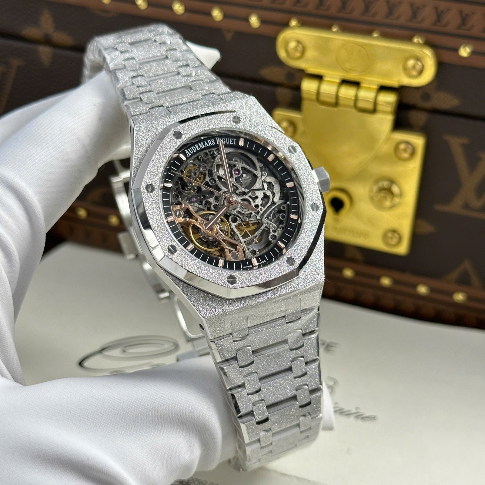 Audemars Piguet Royal Oak Frosted 15407 Watch Skeleton Dial 41mm ...