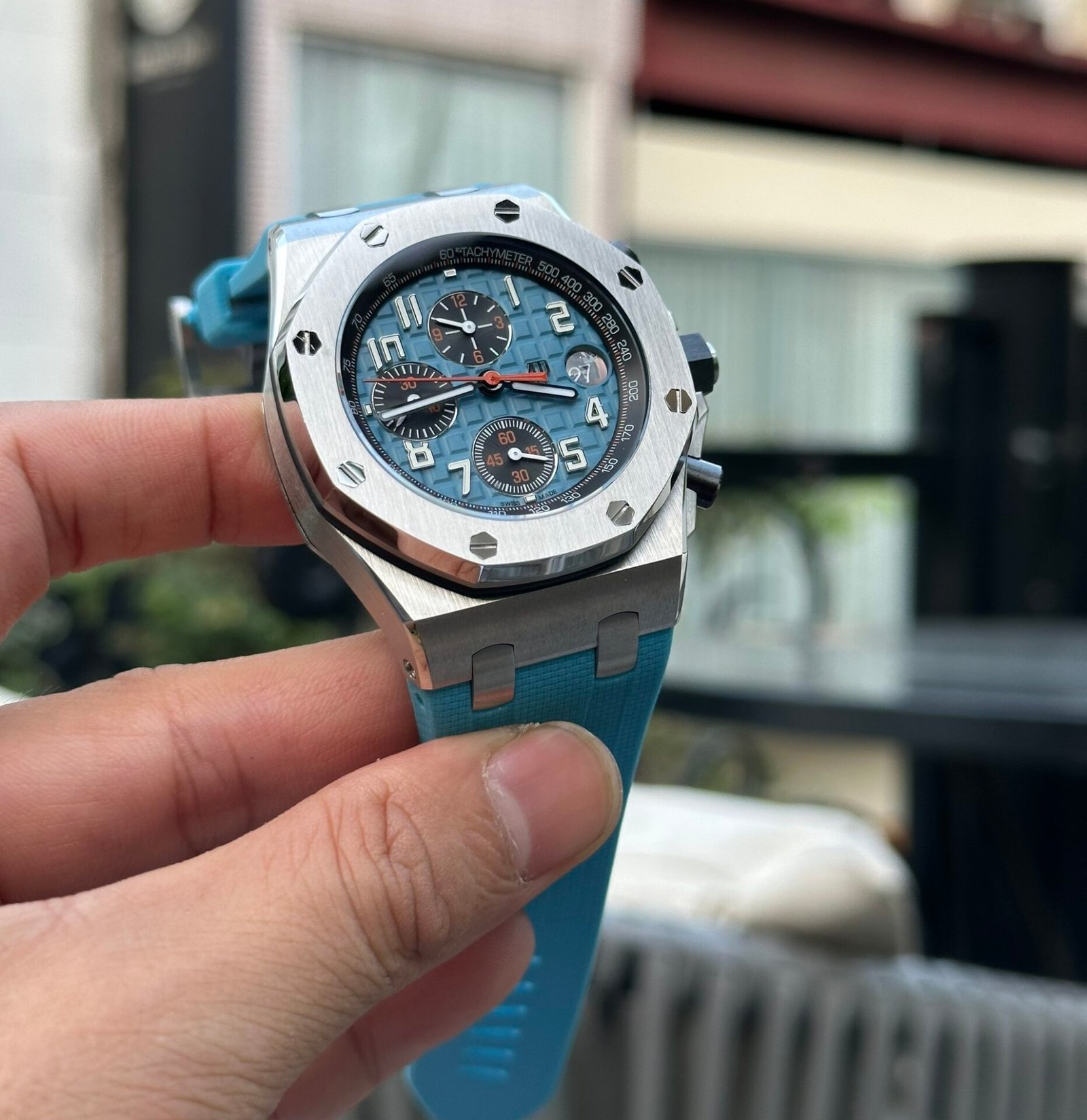 Audemars Piguet Royal Oak Offshoe 26238ST Blue Watch 42mm – Gloria Leather