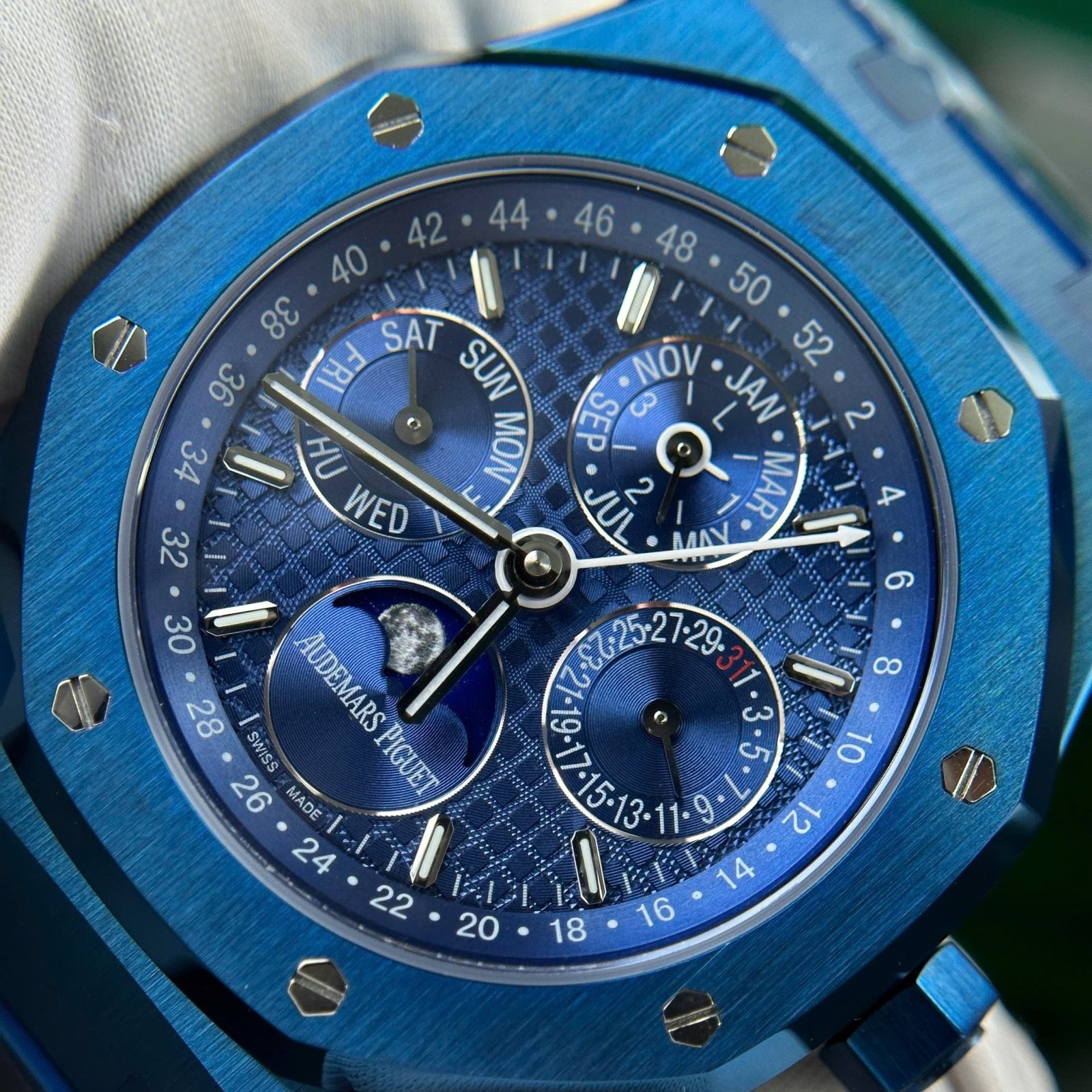 Audemars Piguet Royal Oak Perpetual Calendar 26579CS Watch Blue 41mm ...